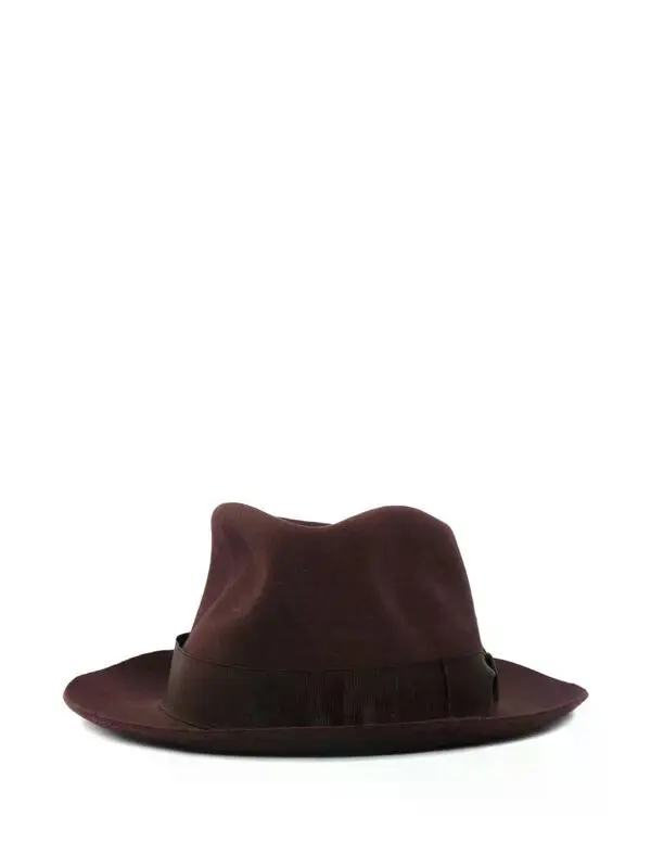 Borsalino Felted Fedora Hat - Brown