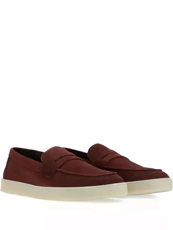 Canali Suede Slip-on Sneakers - Red