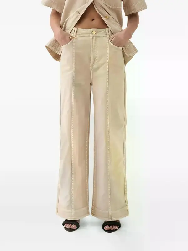 Aje Contrast Wide Leg Jeans