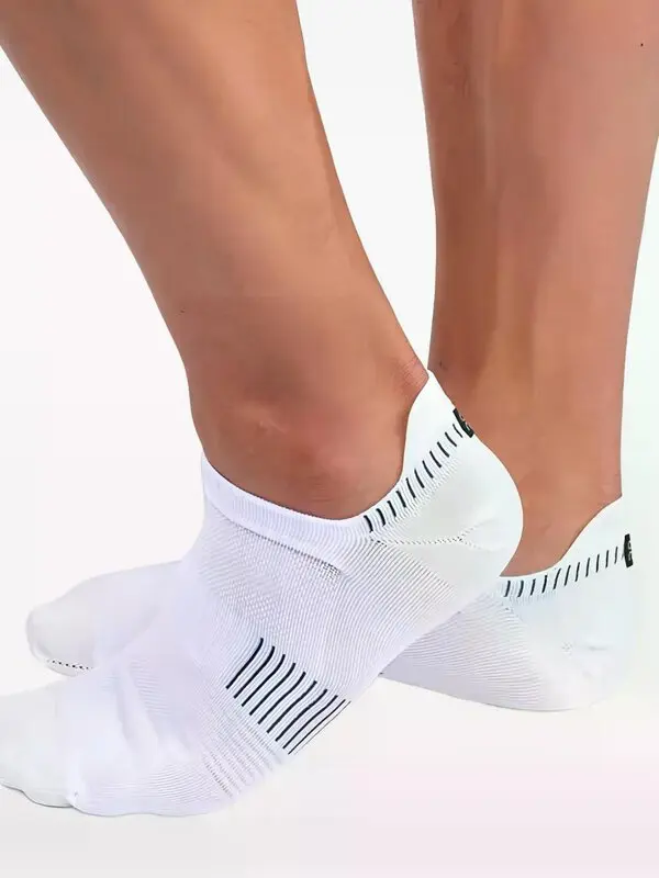 On Ultralight Low Stripe Socks - White