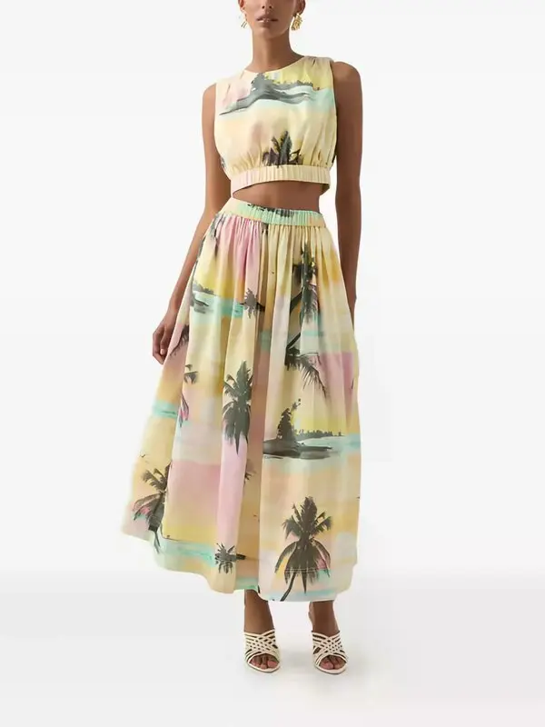 Aje Printed Maxi Skirt