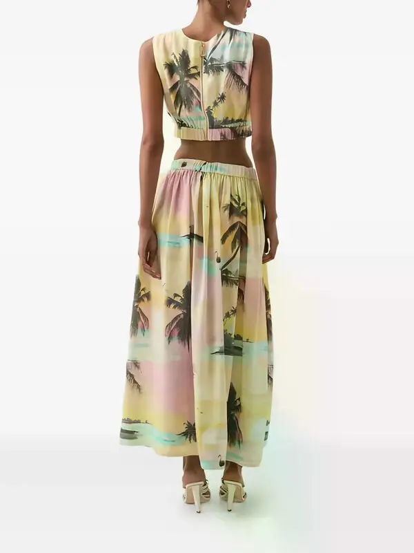Aje Printed Maxi Skirt