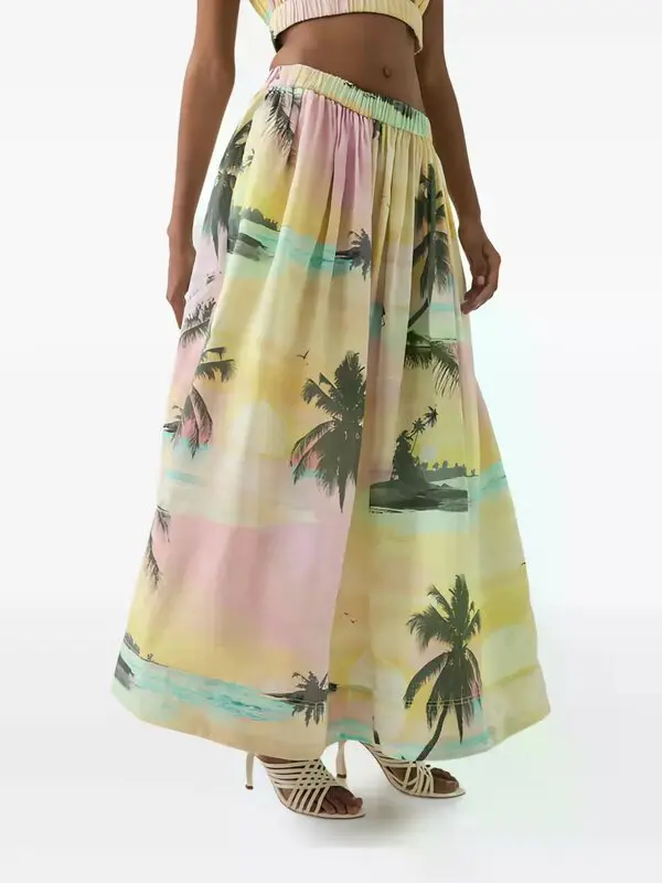 Aje Printed Maxi Skirt
