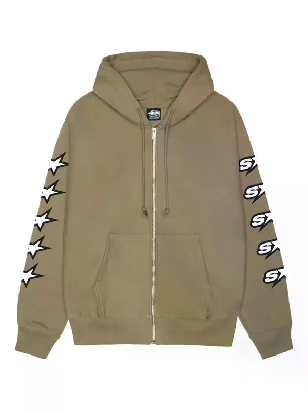 StÜssy Star-print Zip-up Hoodie