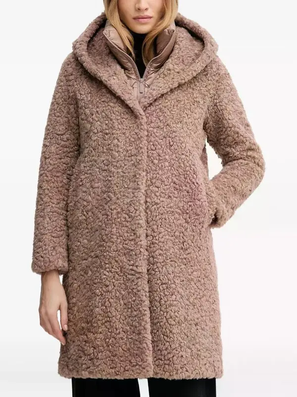 BOMBOOGIE Hooded Zip Coat - Neutrals
