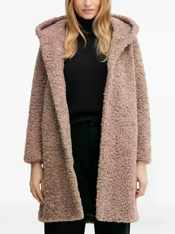 BOMBOOGIE Hooded Zip Coat - Neutrals