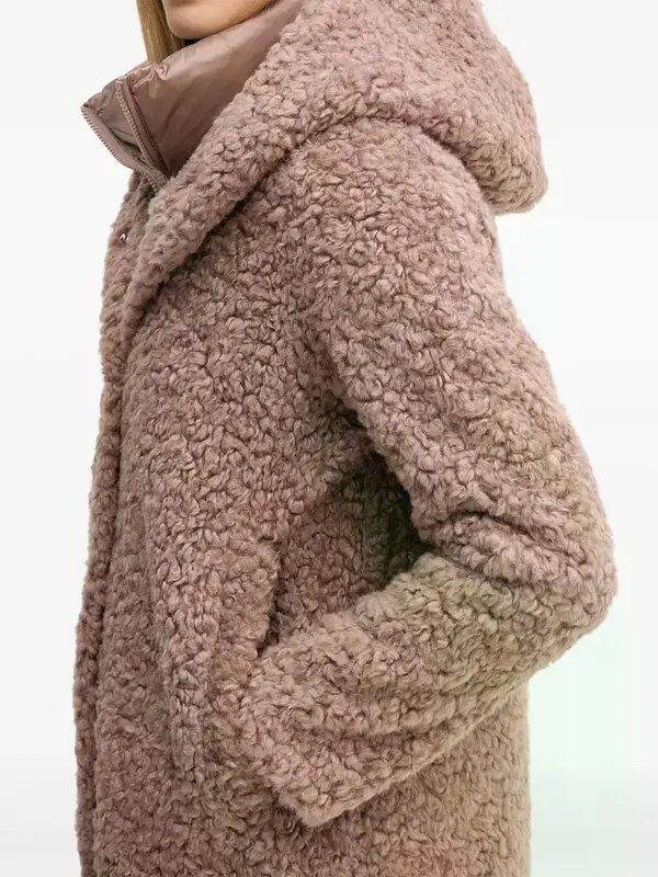 BOMBOOGIE Hooded Zip Coat - Neutrals