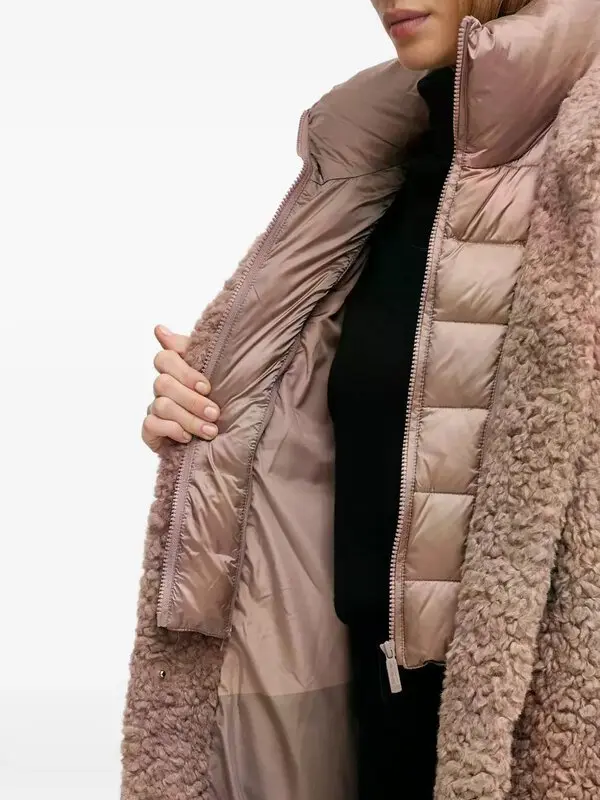 BOMBOOGIE Hooded Zip Coat - Neutrals