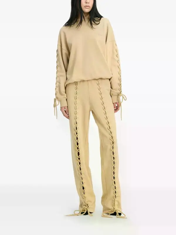 ROTATE BY BIRGER CHRISTENSEN Lace-up Track Pants - Neutrals