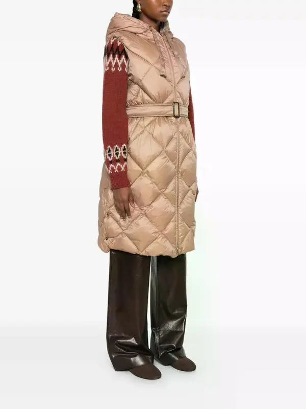 Max Mara Quilted Belted Coat