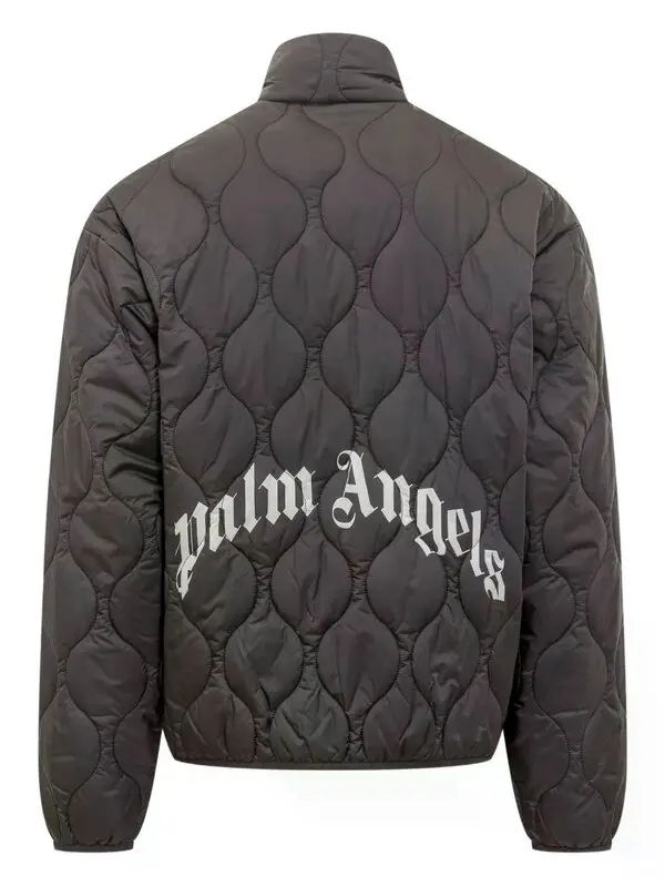 Palm Angels Curved Logo Quilted Jacket