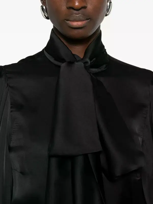 RHIZOME Bow-tie Silk Blouse