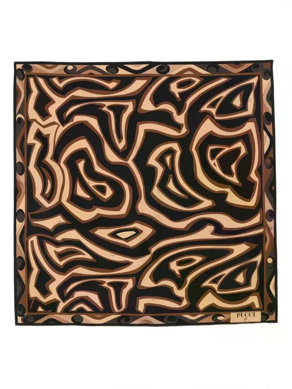 Emilio Pucci Abstract-pattern Scarf - Black