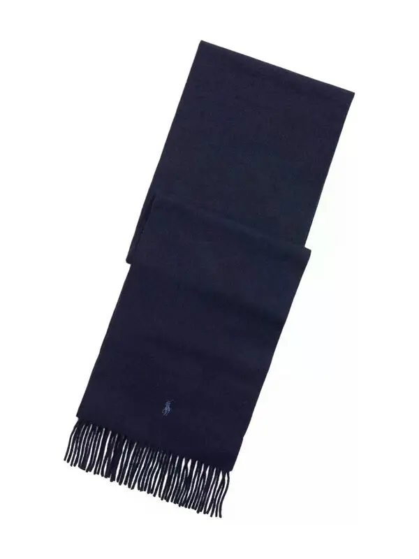 Polo Ralph Lauren Fringed Cashmere Scarf - Blue
