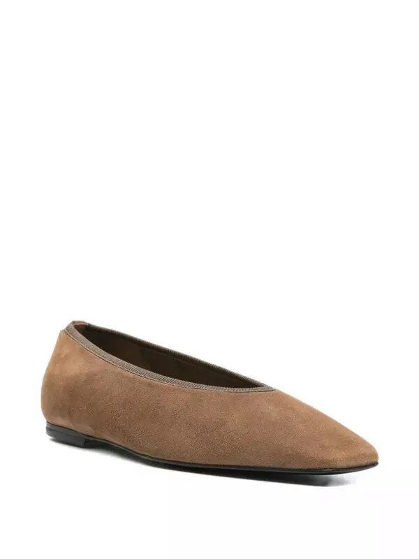 TOTÊME Suede Ballet Flats - Neutrals