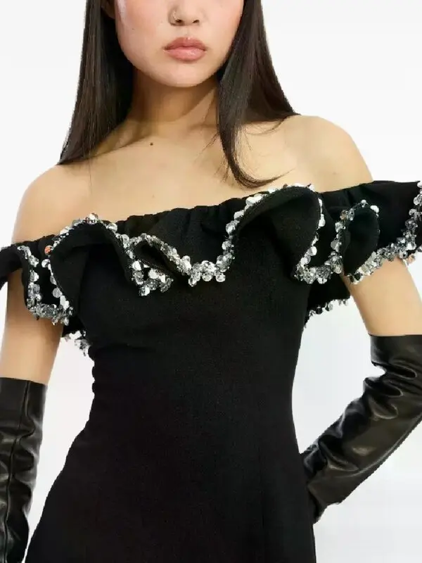 ROTATE BY BIRGER CHRISTENSEN Ruffle-detail Mini Dress
