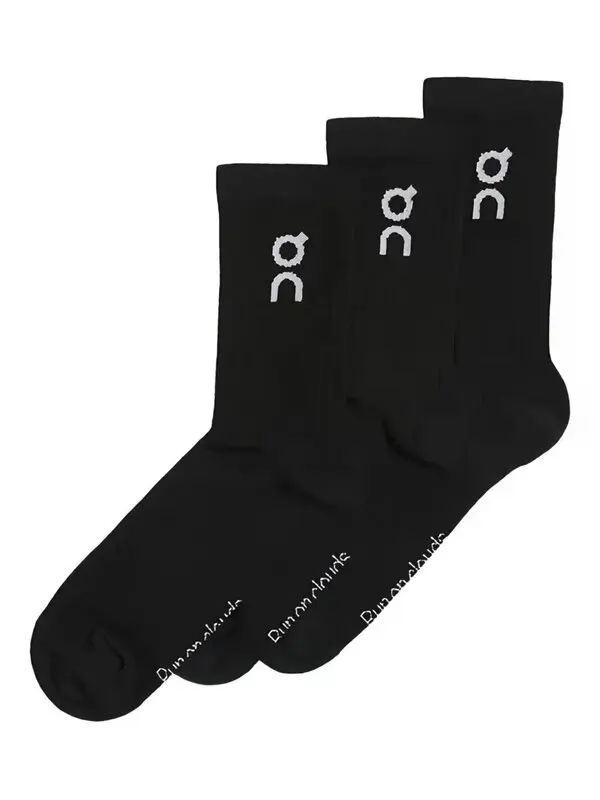 On Logo-intarsia Socks - Black