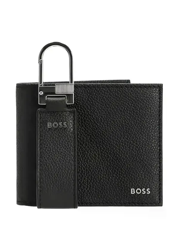 BOSS Wallet And Keyring Set - Black