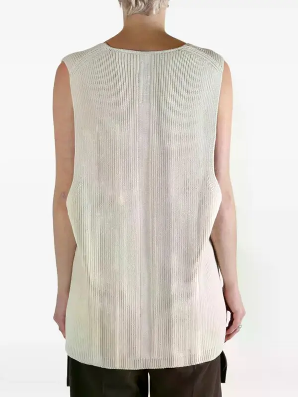 Rick Owens V-neck Ribbed Knit Top