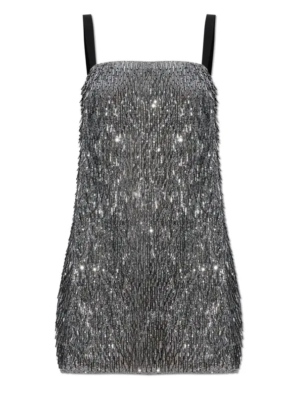 Dolce & Gabbana Sequined Mini Dress - Silver