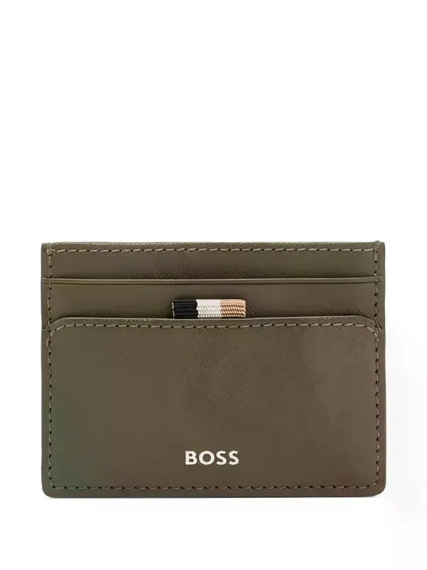 BOSS Logo-stamp Cardholder - Green