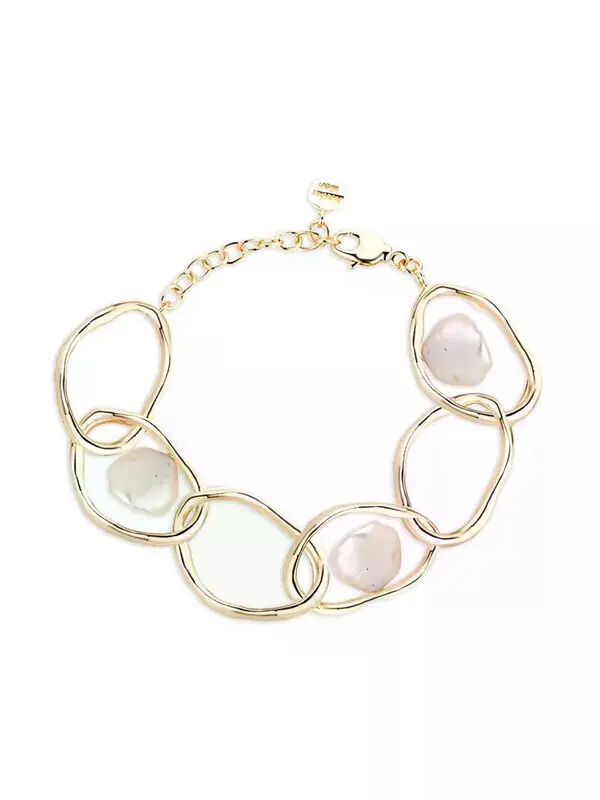 ATELIER MON Grecian Goddess Coin Pearls Bracelet - Gold