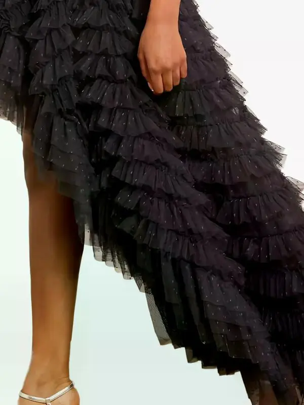 NEEDLE & THREAD Strapless Ruffled High-low Dress