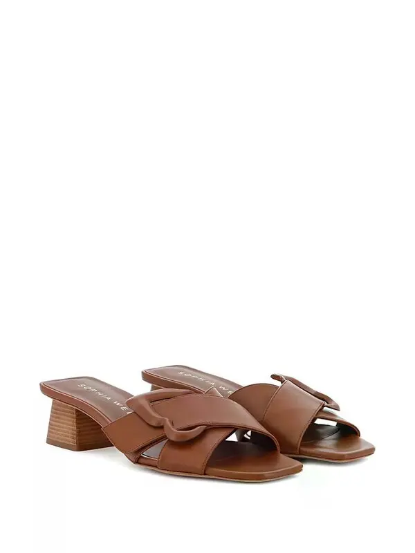 SOPHIA WEBSTER 50mm Blair Buckle Heeled Sandals - Brown