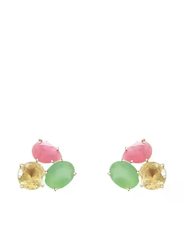 ATELIER MON Stone Stud Earrings