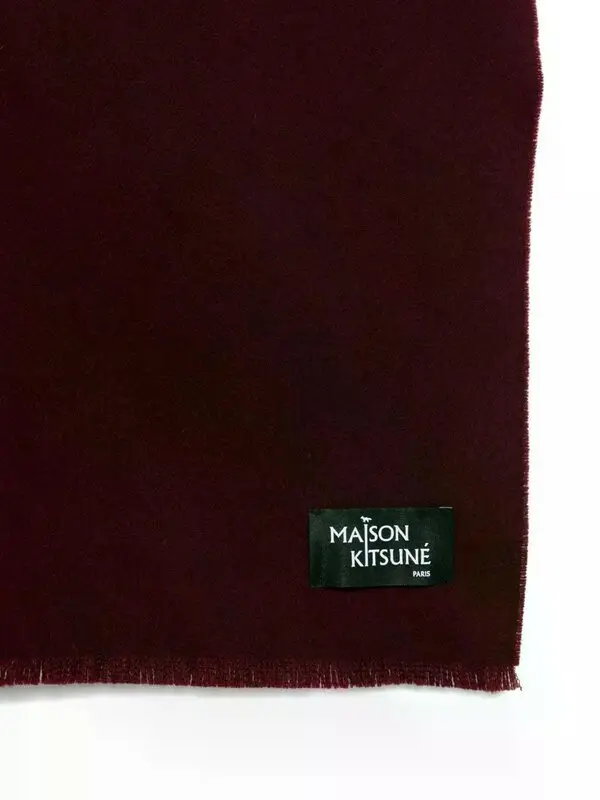 Maison Kitsuné Wool Scarf - Red