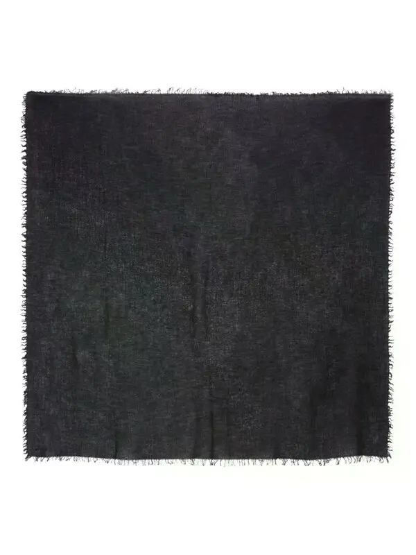 Faliero Sarti Fringed-trim Square-shape Scarf - Black