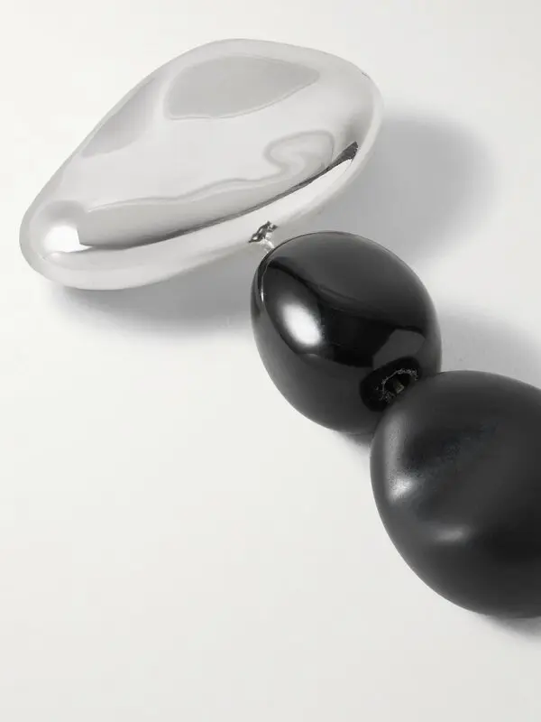 Agmes Tess Sterling Onyx Brooch