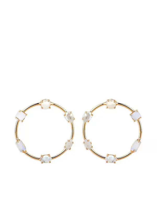 ATELIER MON Pearl And Moonstone Embellished Earrings - Gold