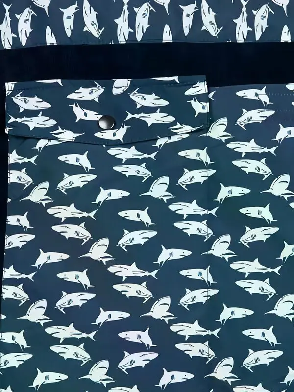 Paul & Shark Shark-print Beach Towel