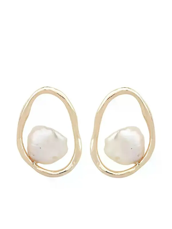 ATELIER MON Grecian Goddess Pearl Earrings - Gold