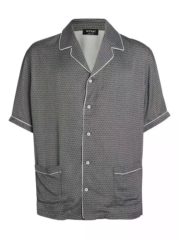 WHYAT Amalfi Pattern Piped Shirt