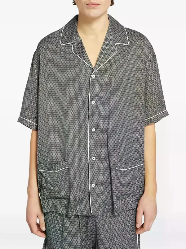 WHYAT Amalfi Pattern Piped Shirt