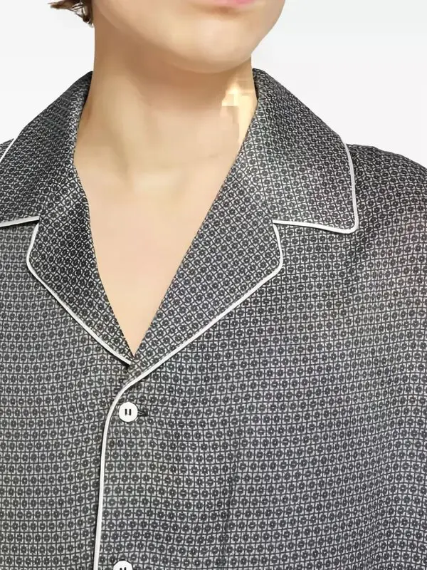 WHYAT Amalfi Pattern Piped Shirt