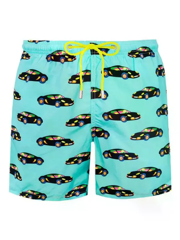 MC2 SAINT BARTH Car-print Swim Shorts - Blue