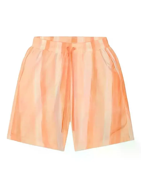 HOMIES MARBELLA Waves Striped Drawstring Swim Shorts - Orange
