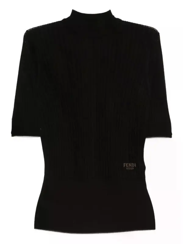 Fendi Logo-detail Ribbed Top
