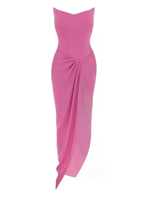 Alex Perry Asymmetrical Drape Maxi Dress
