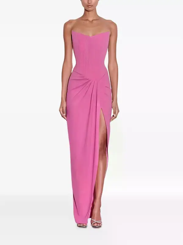 Alex Perry Asymmetrical Drape Maxi Dress