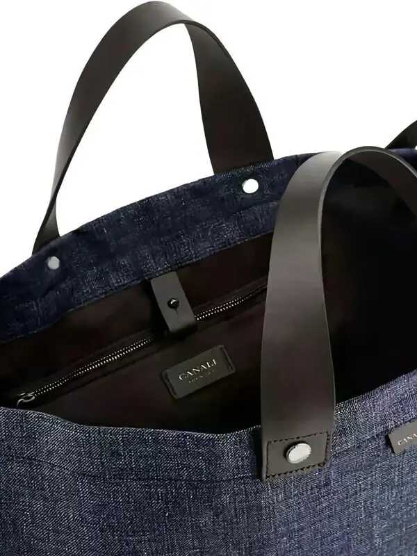 Canali Tote Bag With Detachable Shoulder Strap