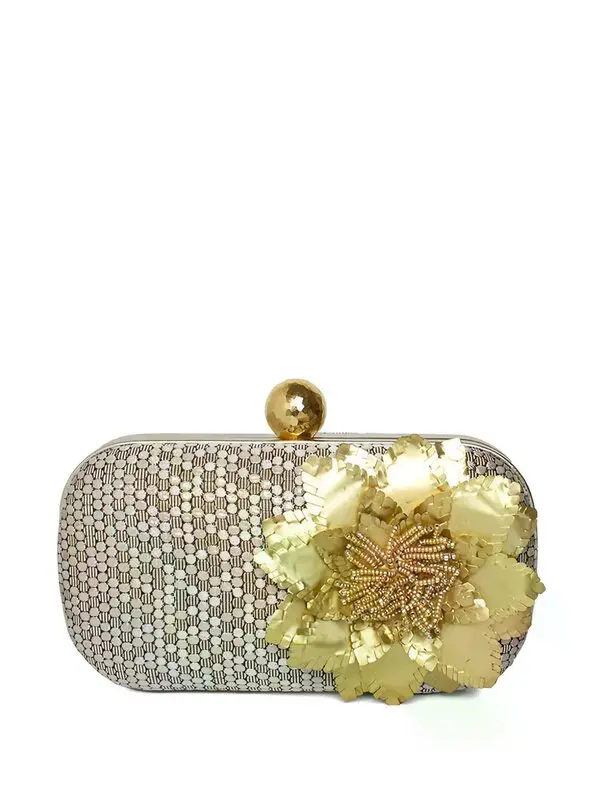 SARAH’S BAG Honeycomb Magnolia Box Clutch