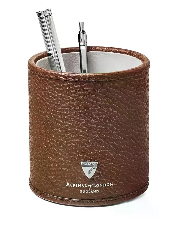 ASPINAL OF LONDON Round Pen Pot - Brown