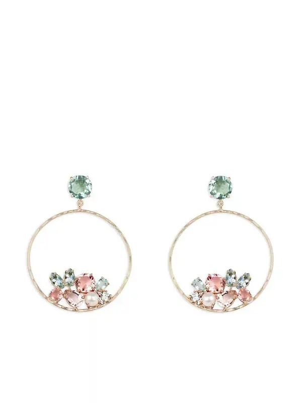 ATELIER MON 14k Candy Cabana Multi-stone Earrings - Gold