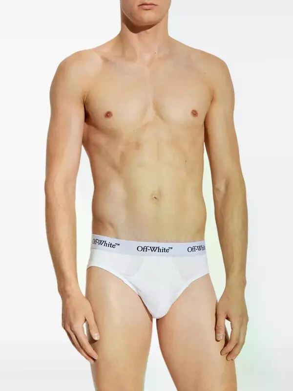 Off-White Logo-waistband Cotton Briefs