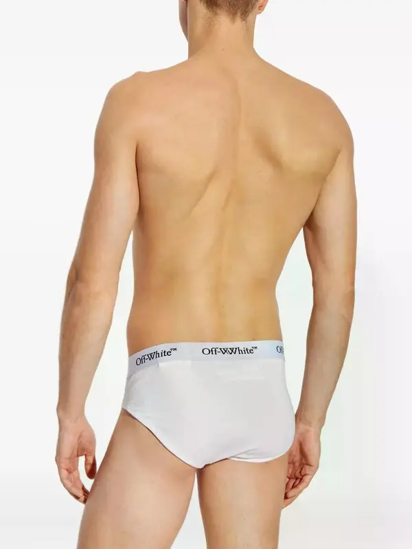 Off-White Logo-waistband Cotton Briefs