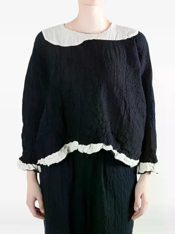 DANIELA GREGIS Wool Ruffled Blouse
